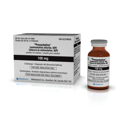 Provocholine® Diagnostic Bronchoconstrictor CANADA - Methapharm Respiratory
